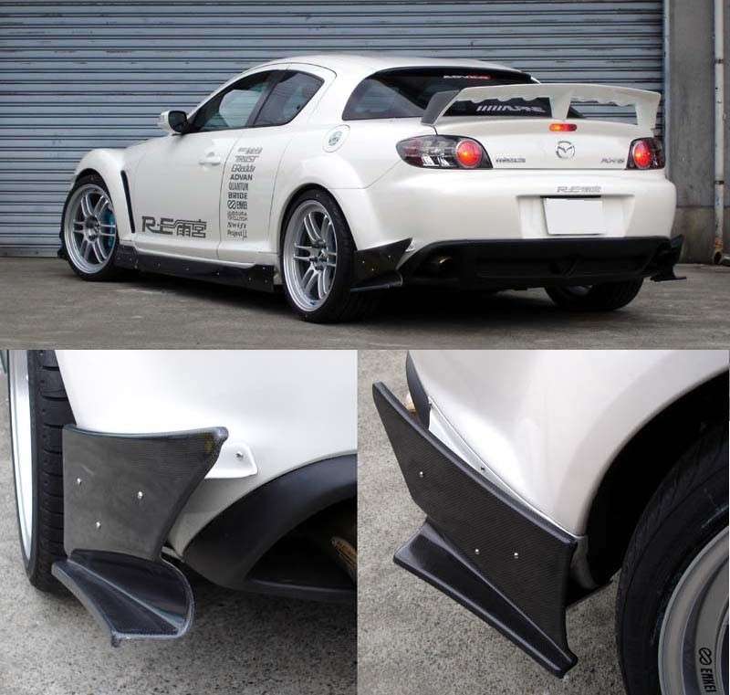 RE-Amemiya RX-8 Rear Side Vortex Generator (Diffuser) Carbon | First ...