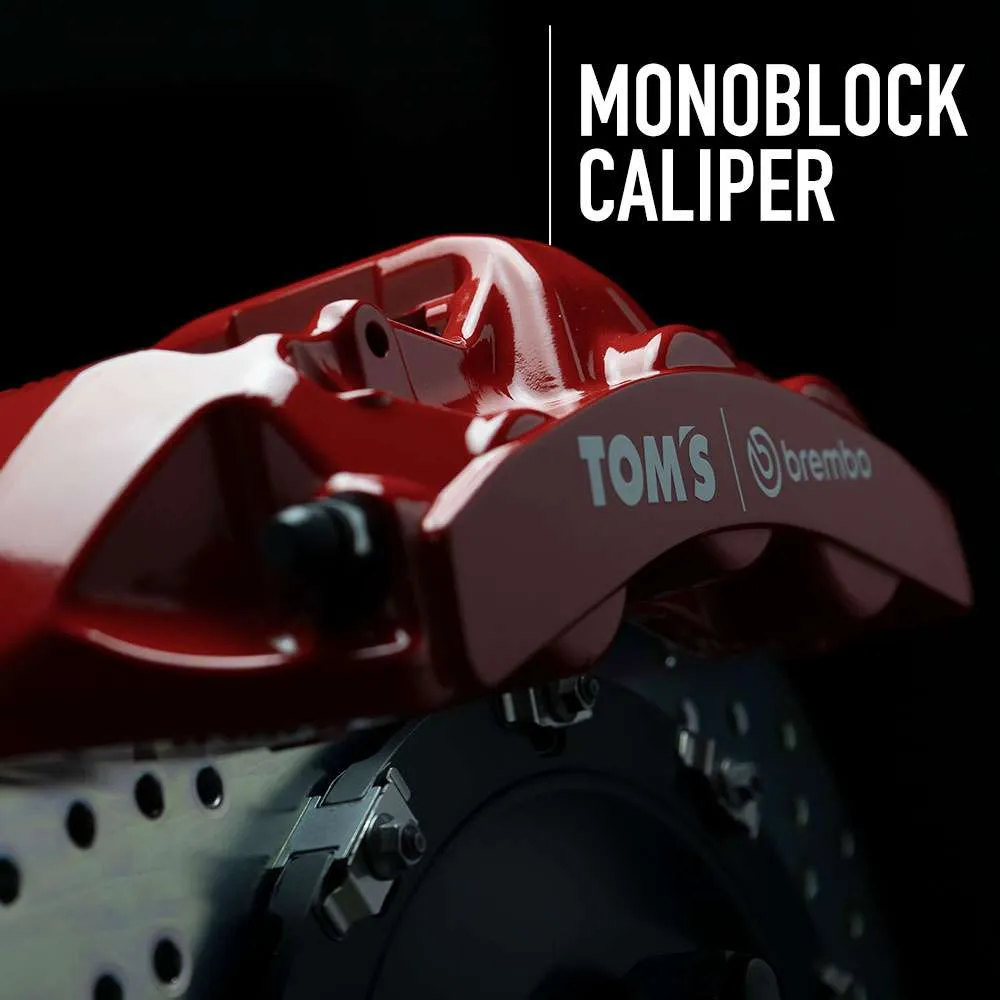TOM'S Racing x Brembo 4-Pot Caliper Brake System Rear - Toyota GR86 ...